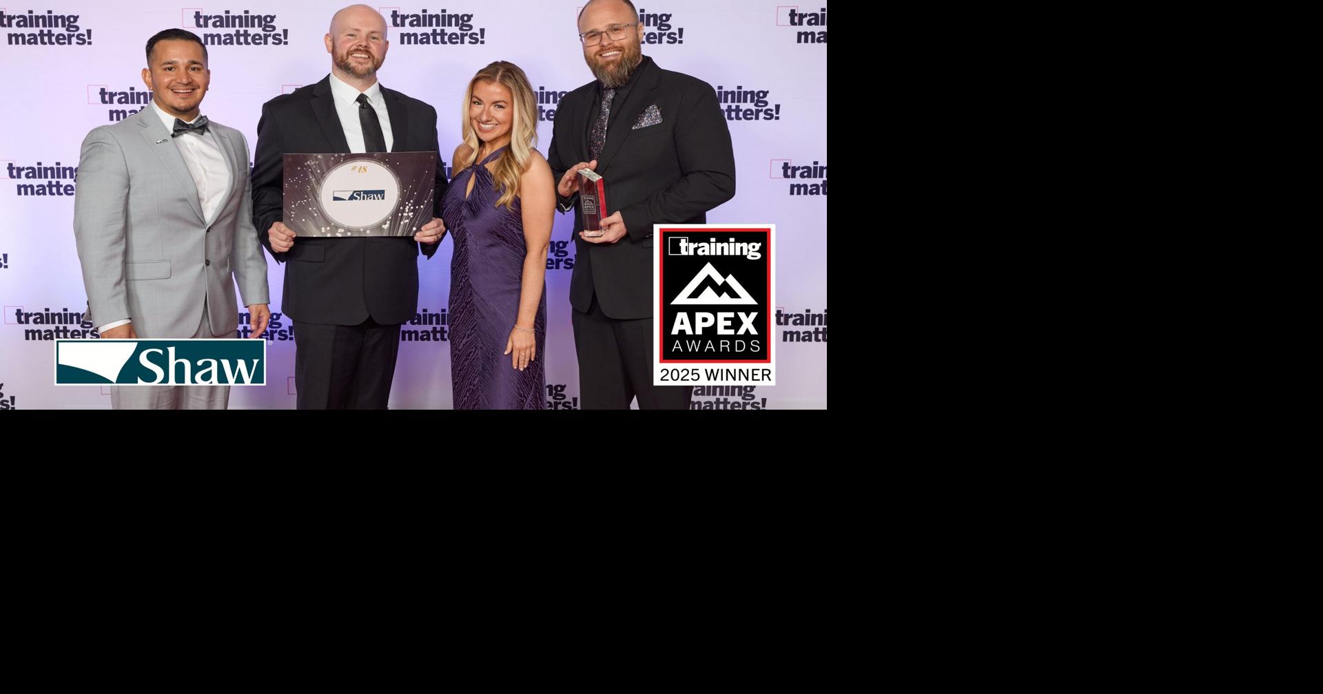 Shaw Industries Named a 2025 Training APEX Award Winner | Business ...