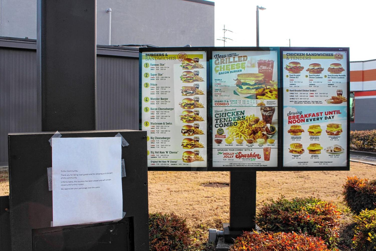 Northwest Georgia Hardee's locations close abruptly | Business ...