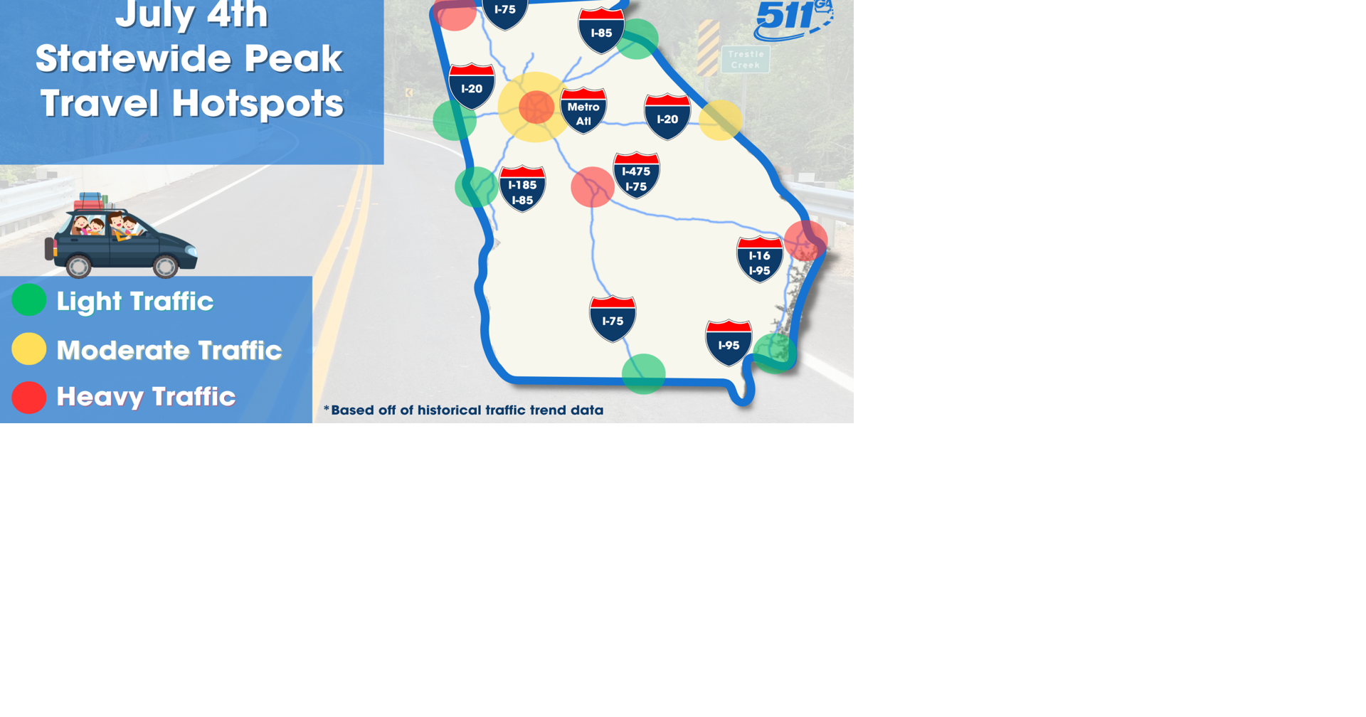 GDOT suspends lane closures, shares best and worst times for upcoming ...