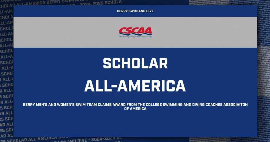 Berry Swim and Dive Named Scholar All-America | Sports ...