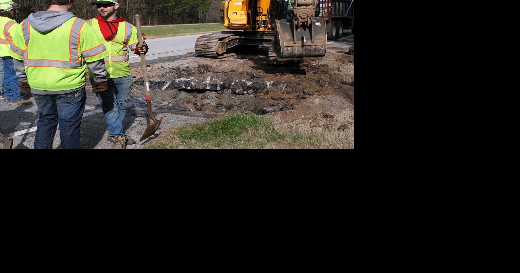 GDOT repairs section of Loop that collapsed after a cross drain failure ...