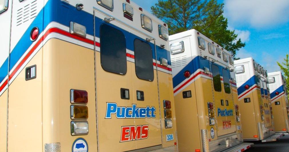 Puckett EMS delivers $1.3 million check, assumes ambulance duty in ...