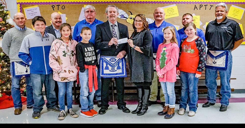 Cherokee Masonic Lodge 66 donates $1,200 to Cave Spring Elementary ...