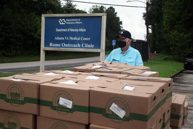 Veterans line up for food giveaway at Rome VA Clinic | Local News ...