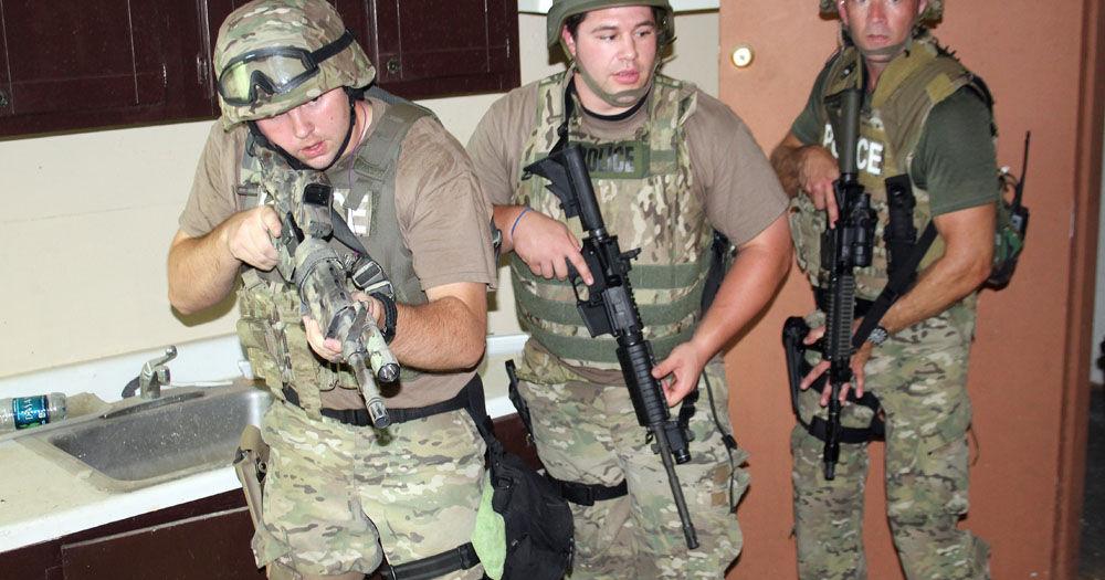 Rome-Floyd SWAT team storms old McCall Hospital/Apartments as training ...