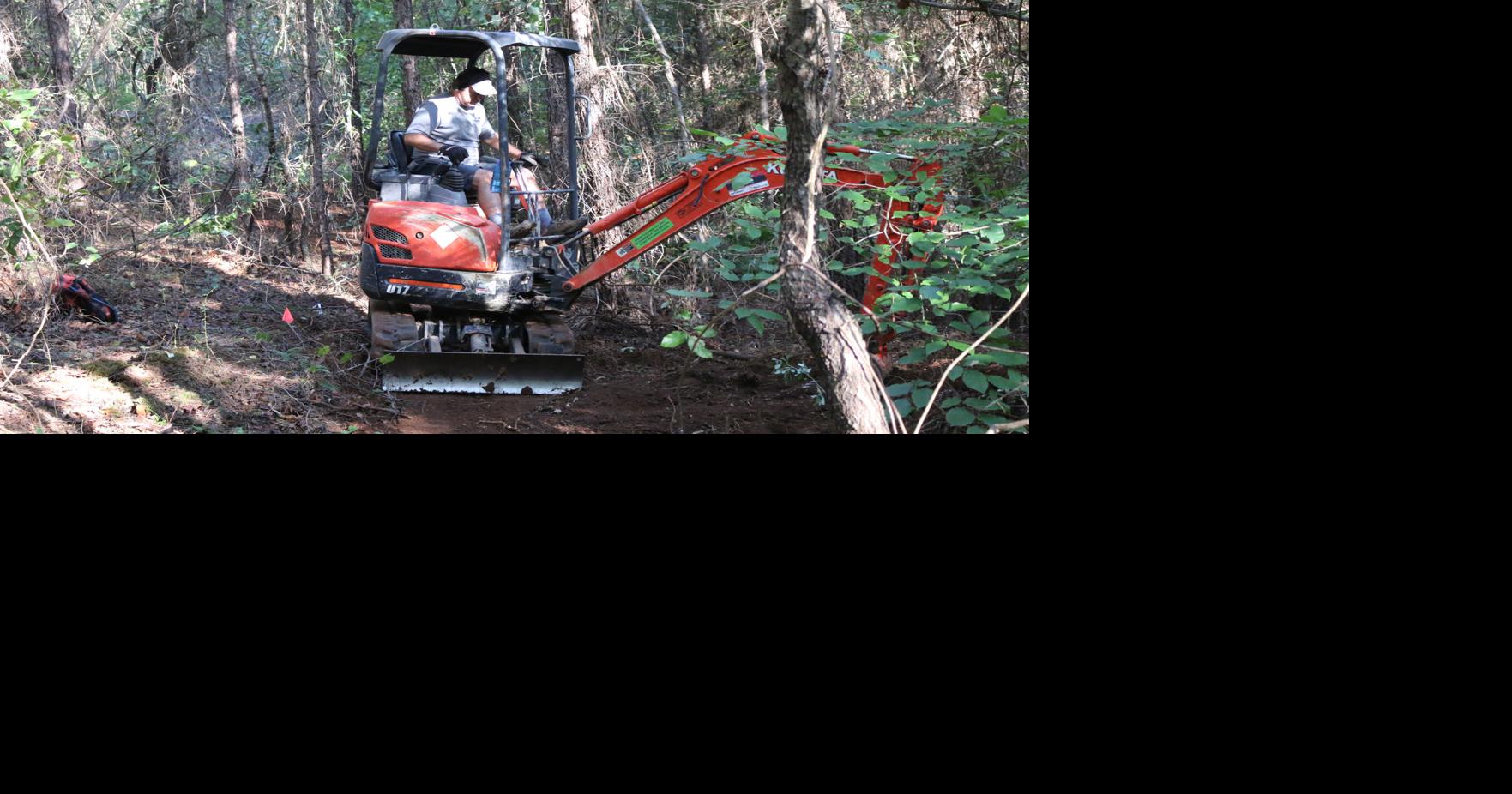 Fast and fun: Trail builder putting together Pinhoti trail re-route ...