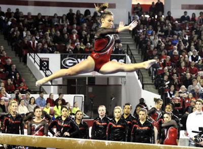 College Gymnastics: Calhoun alum Box, Gymdogs fall in season opener at ...