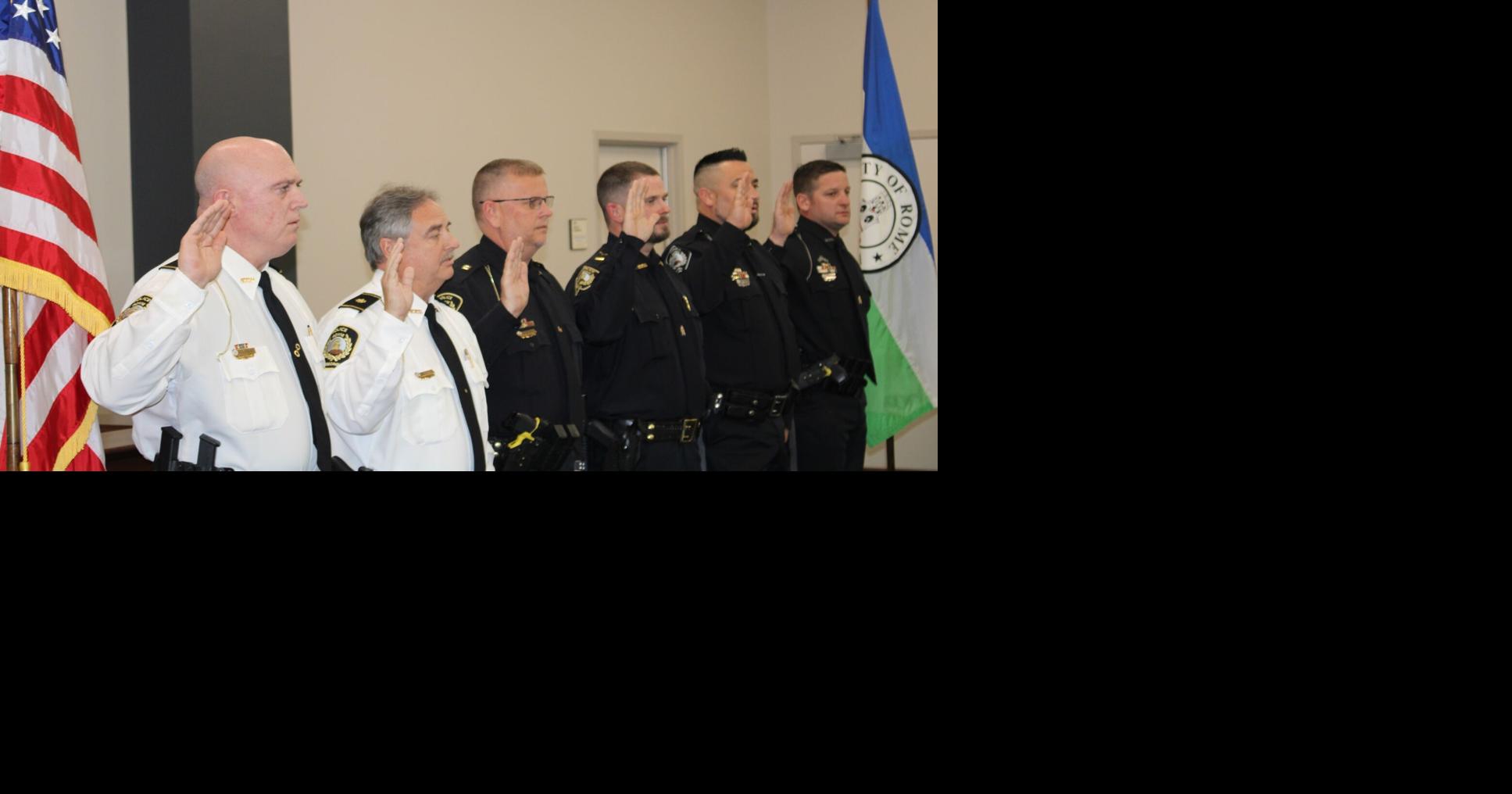 Rome Police Department promotes 6 officers, swears in 3 | Local News ...