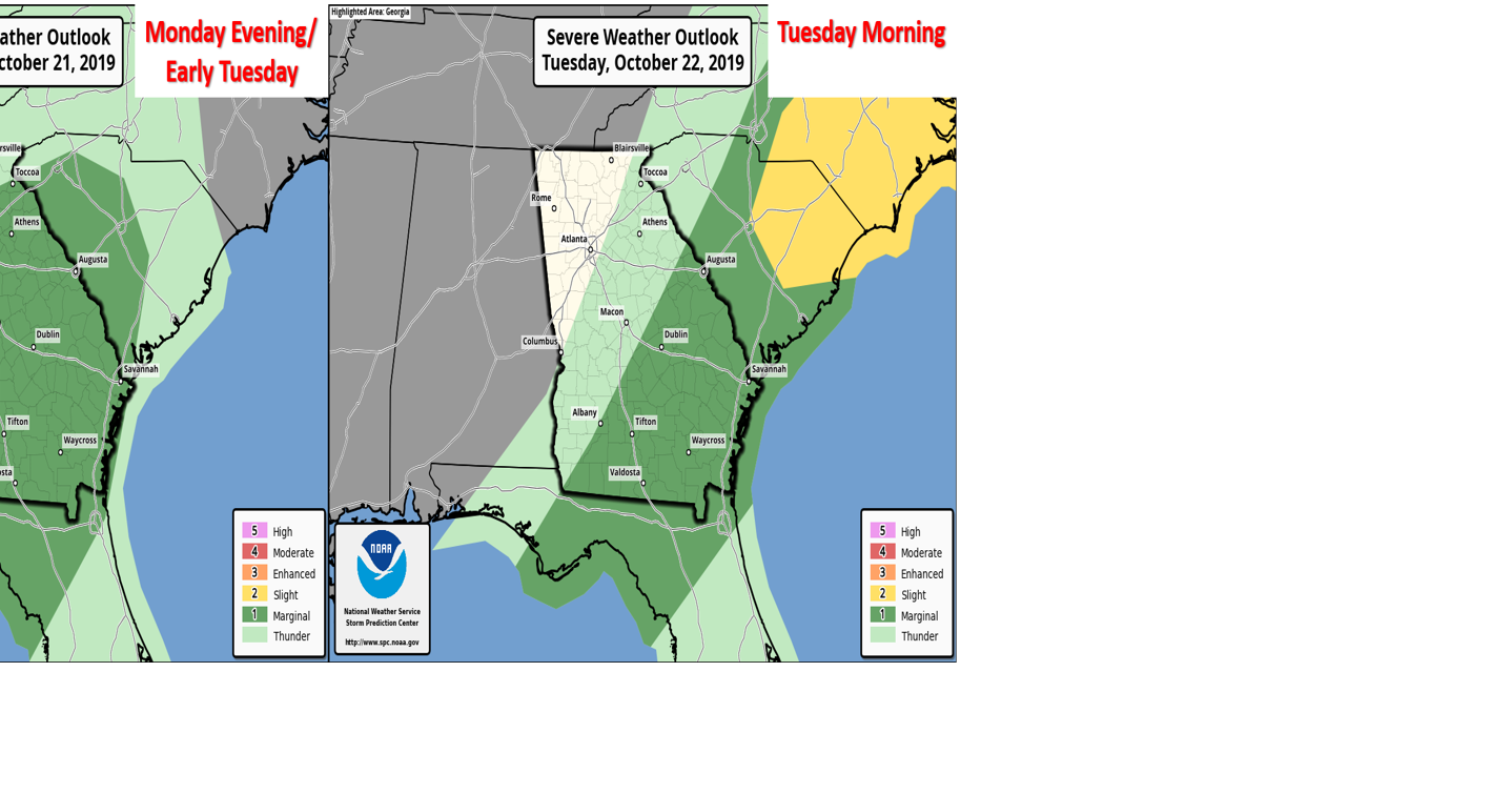 Gordon Emergency Management director says area under marginal risk of ...