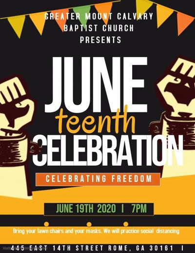 Juneteenth Celebration to take place at Greater Mount Calvary Baptist ...