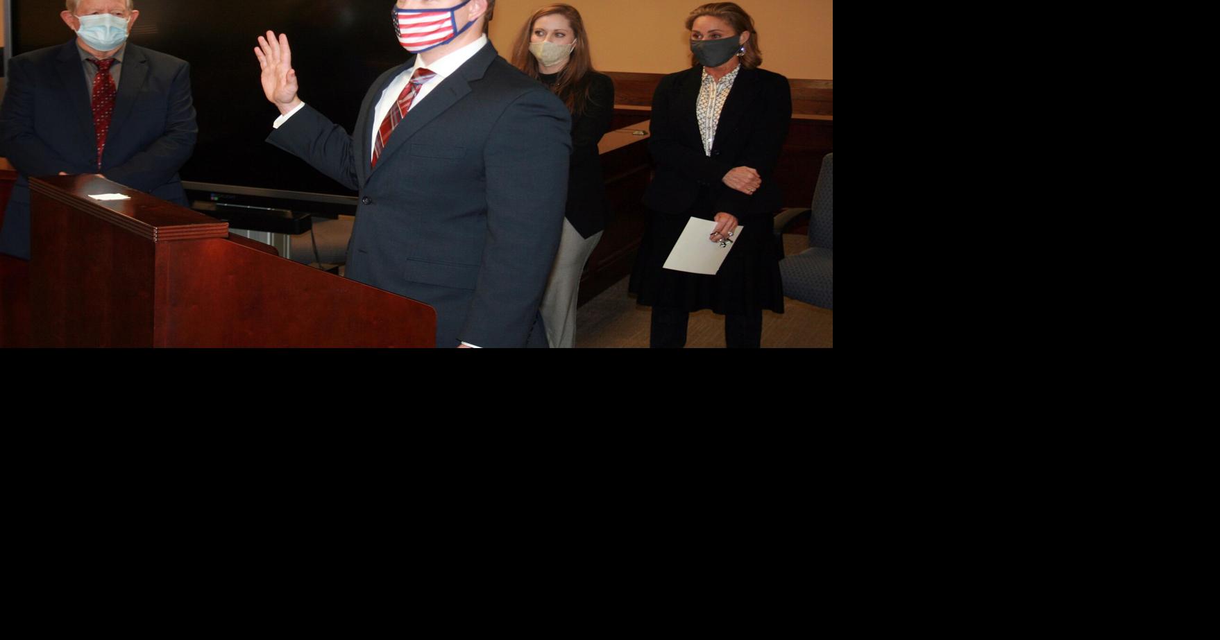 Hunter Michael Burkhalter is sworn is as third generation attorney ...