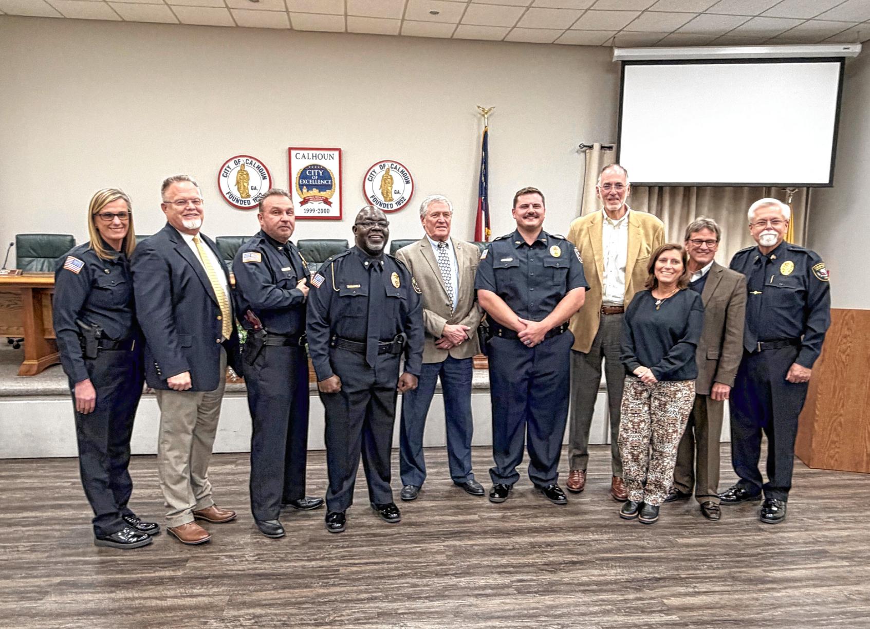 City recognizes Calhoun Police Department's Carson, Hooker | Local ...