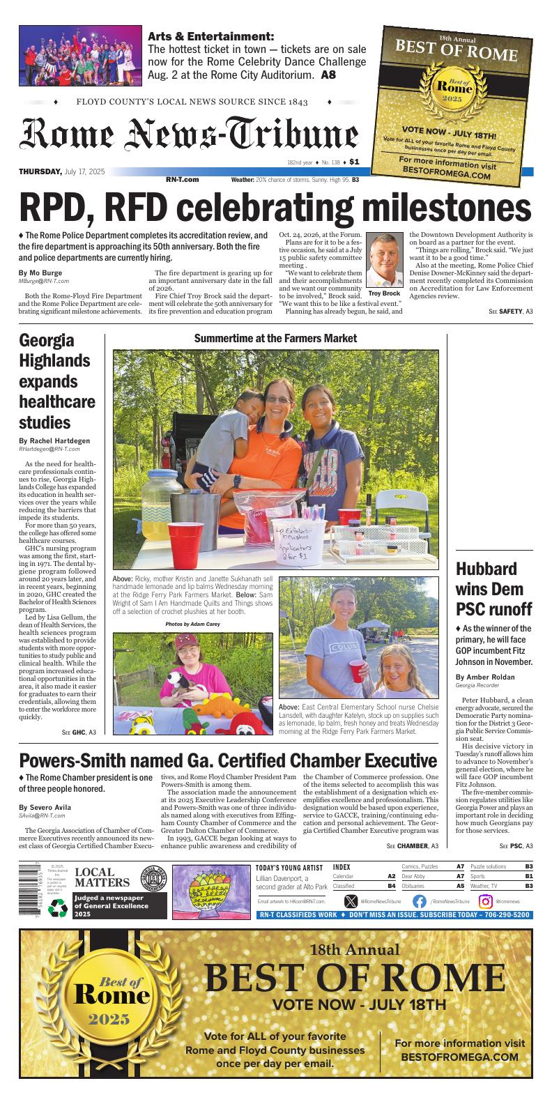 Page A1 | e-Edition - Rome News Tribune | northwestgeorgianews.com