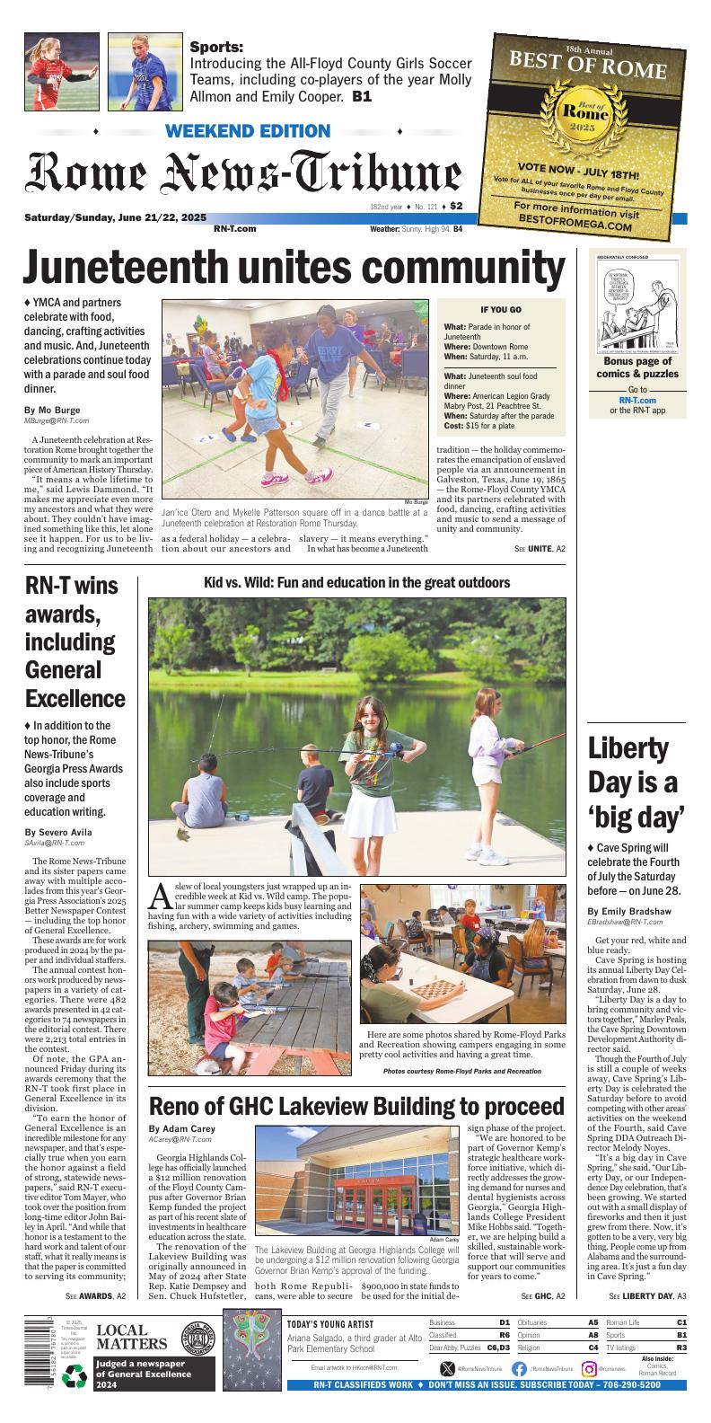 Page A1 | e-Edition - Rome News Tribune | northwestgeorgianews.com