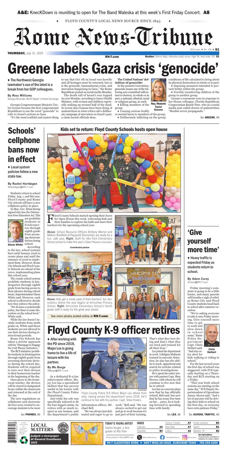 Page A1 | e-Edition - Rome News Tribune | northwestgeorgianews.com