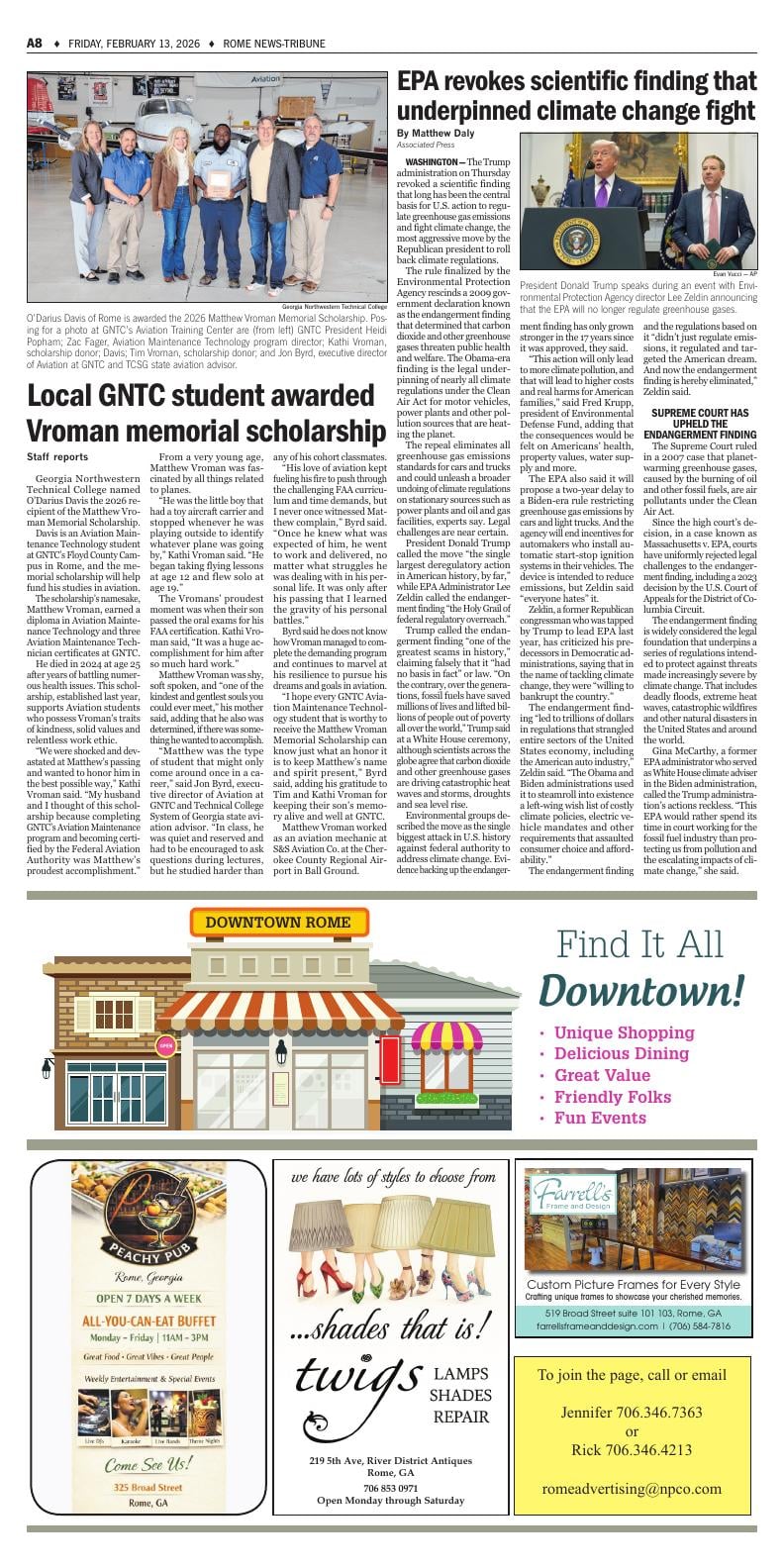 Page A8 | e-Edition - Rome News Tribune | northwestgeorgianews.com
