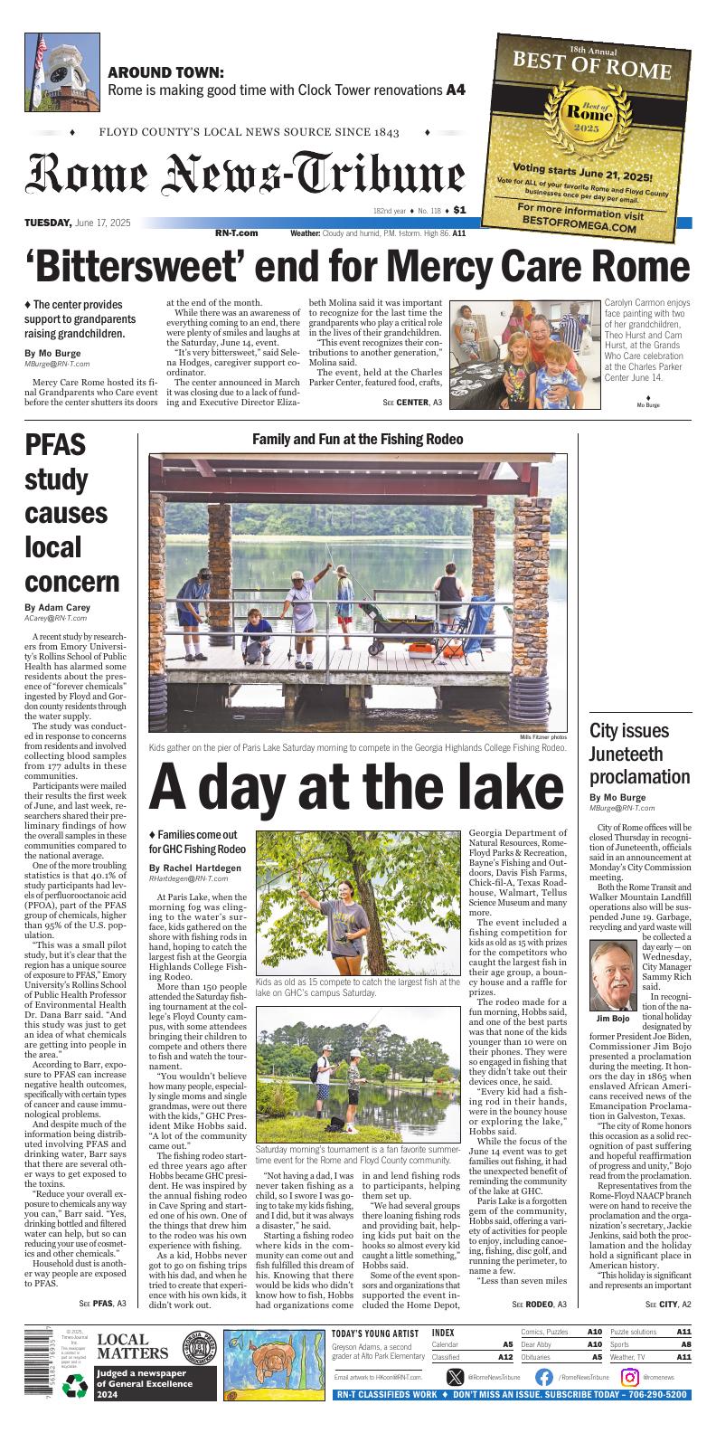 Page A1 | e-Edition - Rome News Tribune | northwestgeorgianews.com