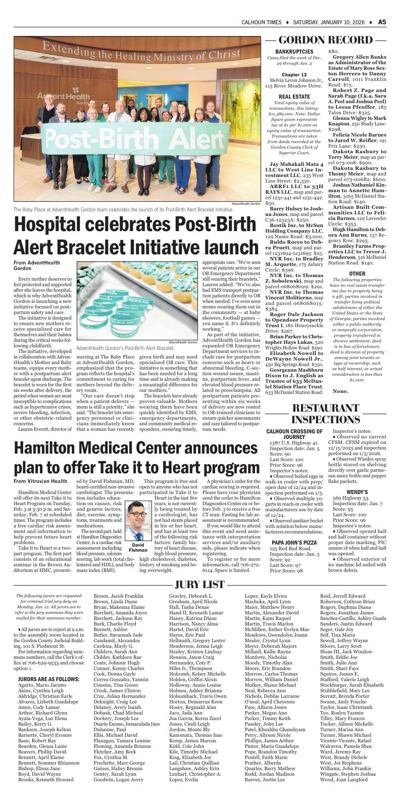 Page A5 | Calhoun Times e-Edition | northwestgeorgianews.com