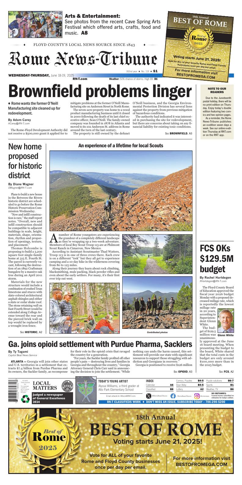Page A1 | e-Edition - Rome News Tribune | northwestgeorgianews.com