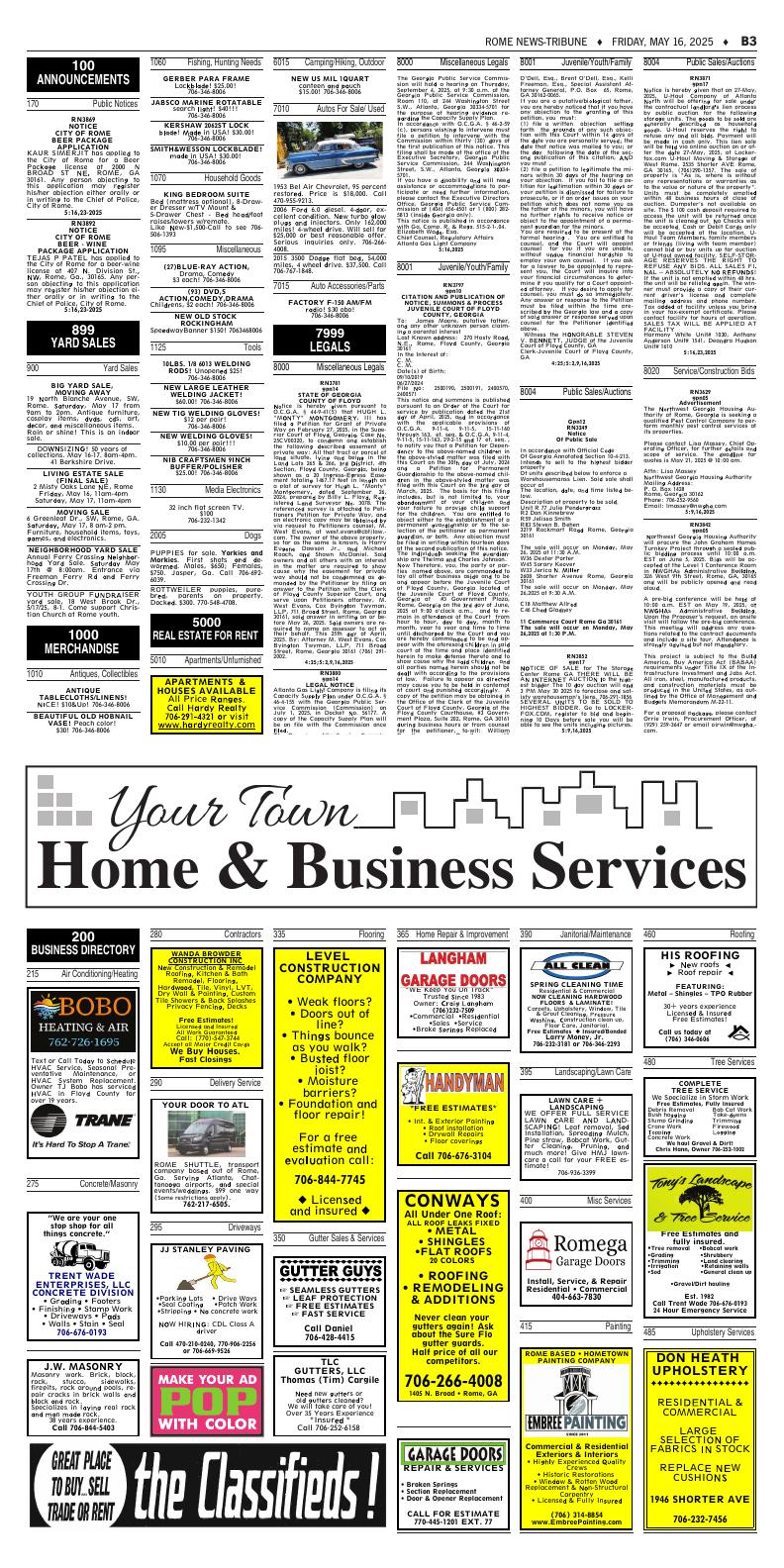 Page B03 | e-Edition - Rome News Tribune | northwestgeorgianews.com