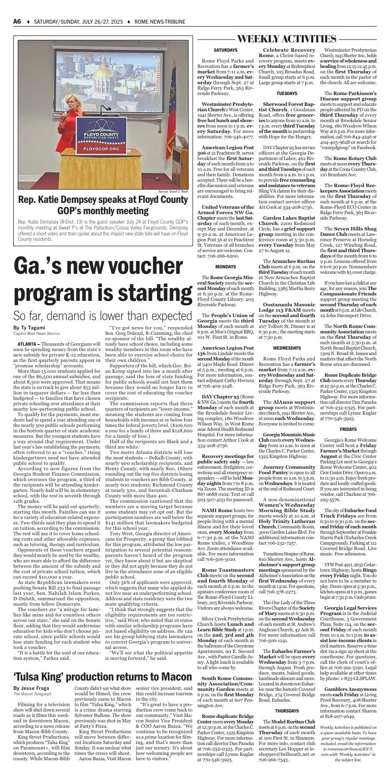 Page A6 | e-Edition - Rome News Tribune | northwestgeorgianews.com