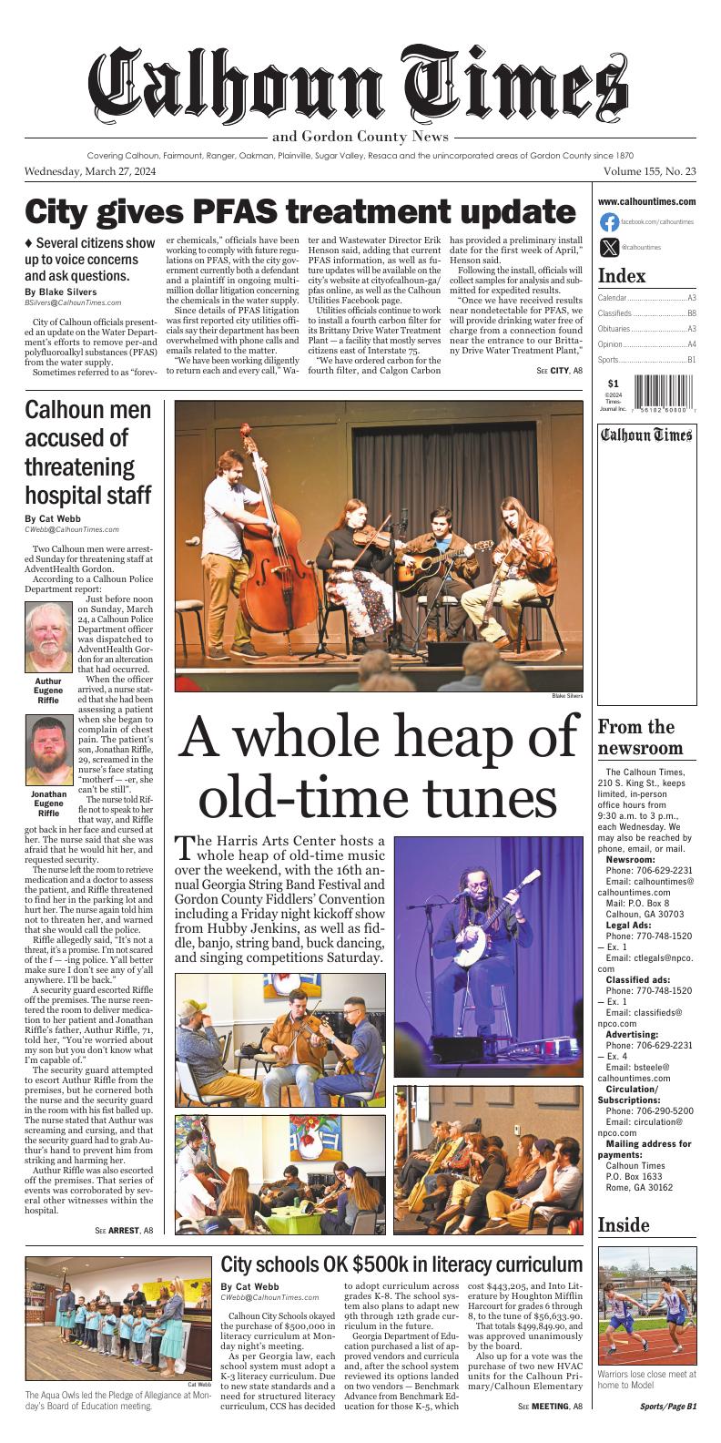 Page A1 | Calhoun Times e-Edition | northwestgeorgianews.com