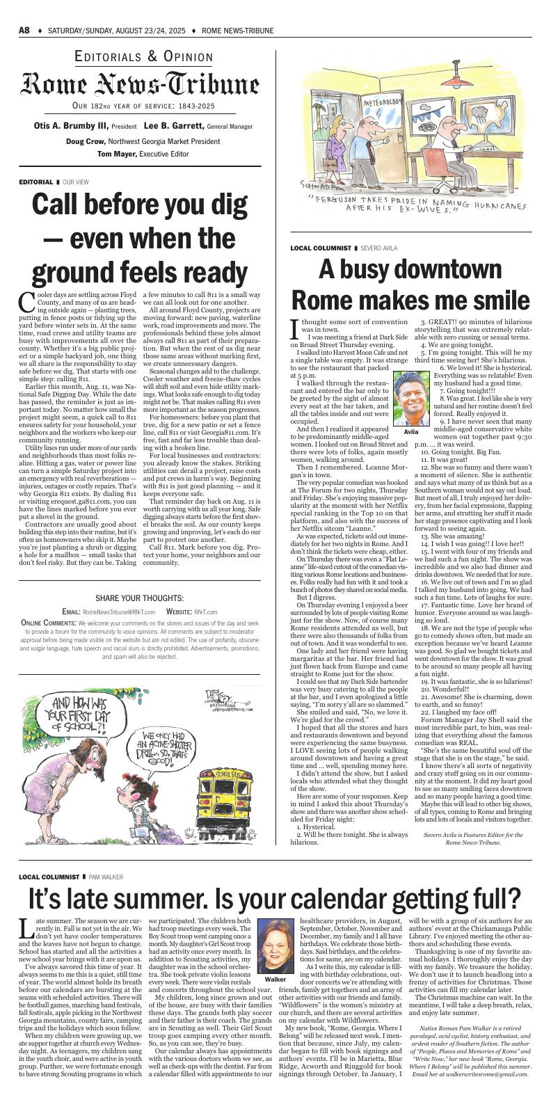 Page A8 | e-Edition - Rome News Tribune | northwestgeorgianews.com