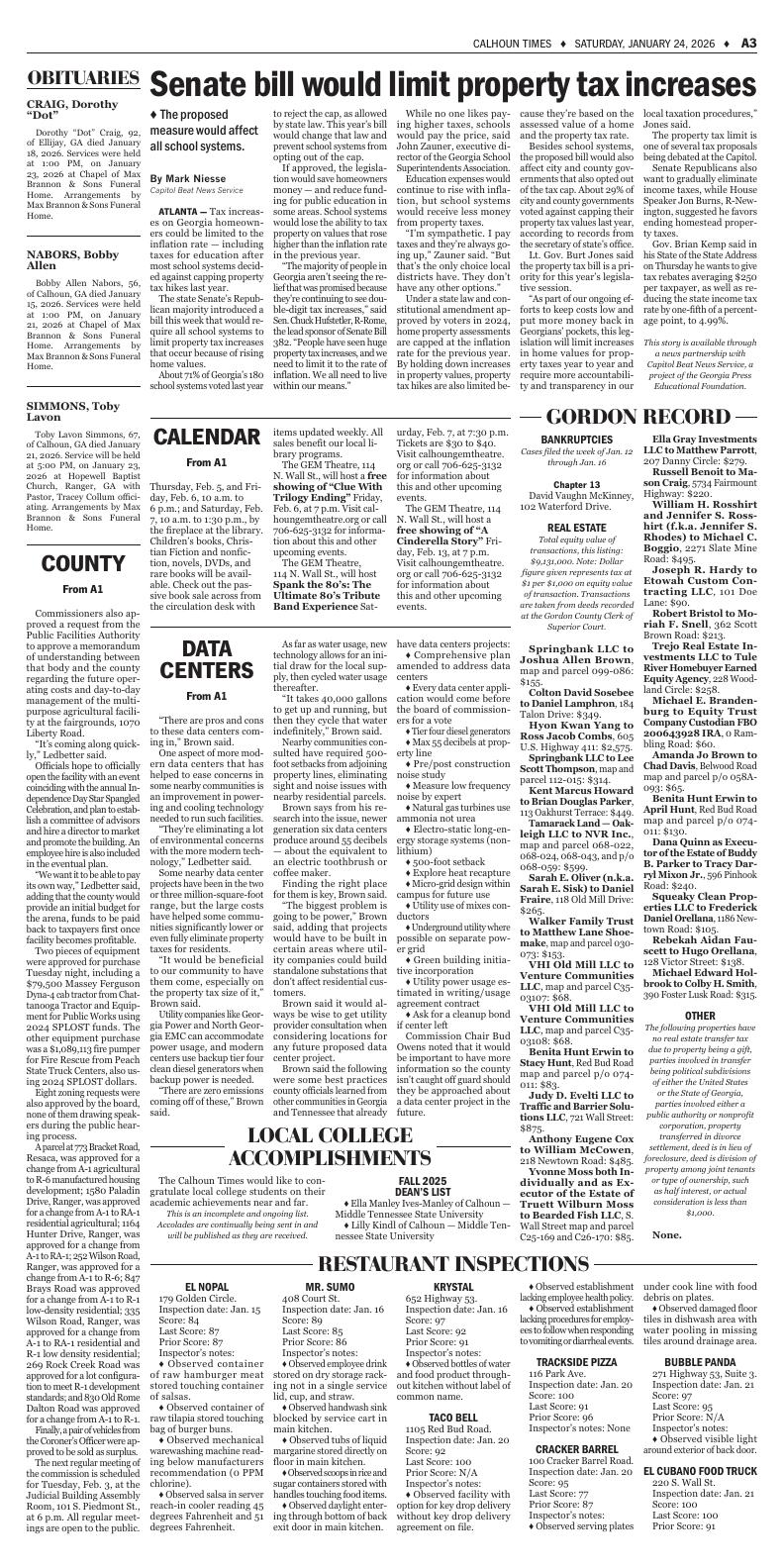Page A3 | Calhoun Times e-Edition | northwestgeorgianews.com