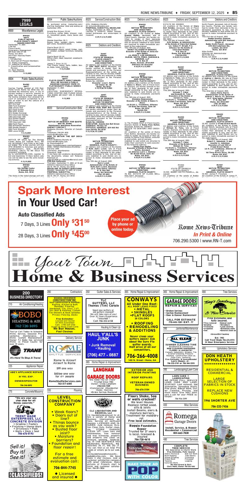 Page B05 | e-Edition - Rome News Tribune | northwestgeorgianews.com
