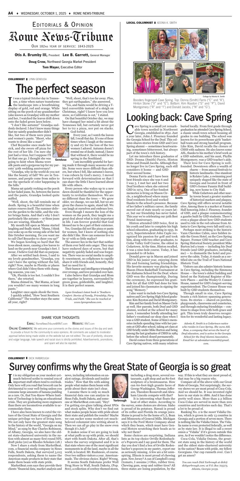 Page A4 | e-Edition - Rome News Tribune | northwestgeorgianews.com