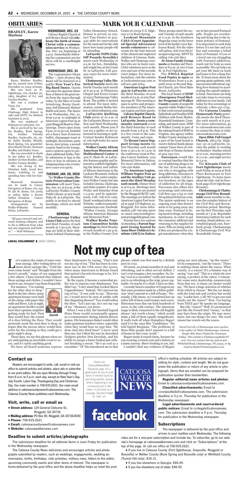 Page A2 | Catoosa Co. e-Edition | northwestgeorgianews.com