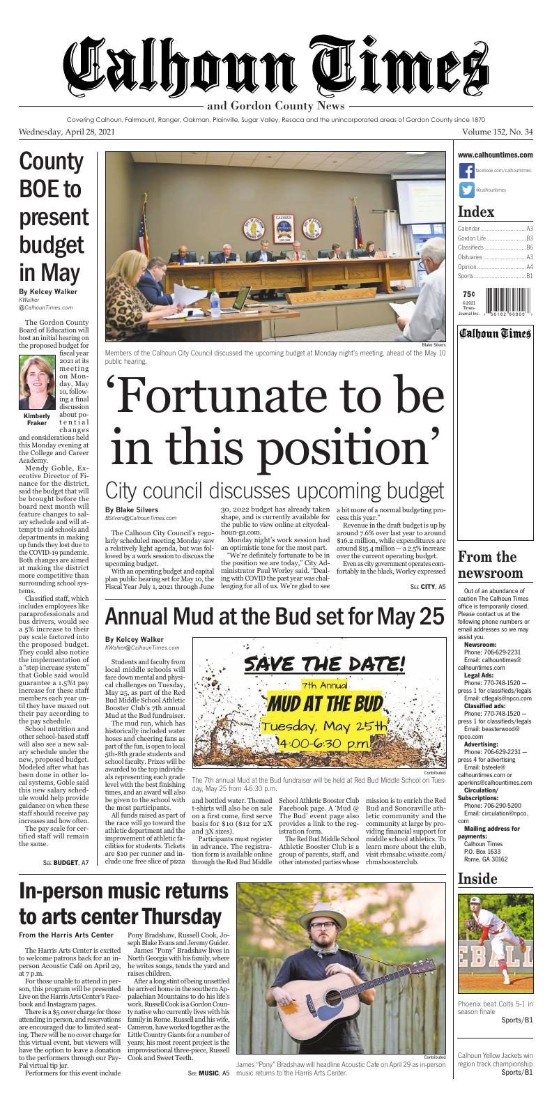 Page A1 | Calhoun Times e-Edition | northwestgeorgianews.com