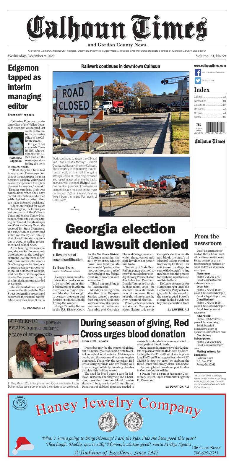 Page A1 | Calhoun Times e-Edition | northwestgeorgianews.com