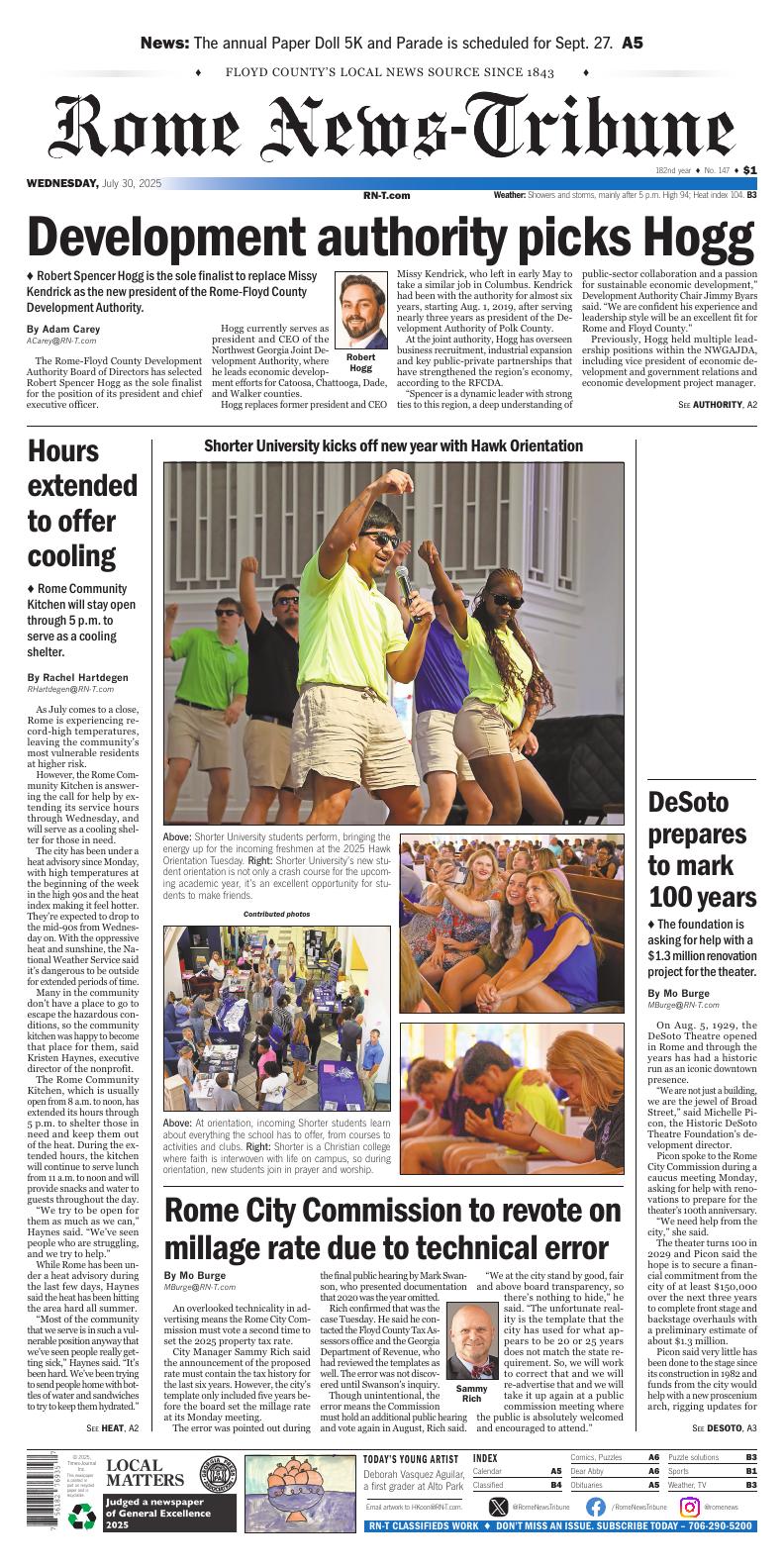 Page A1 | e-Edition - Rome News Tribune | northwestgeorgianews.com