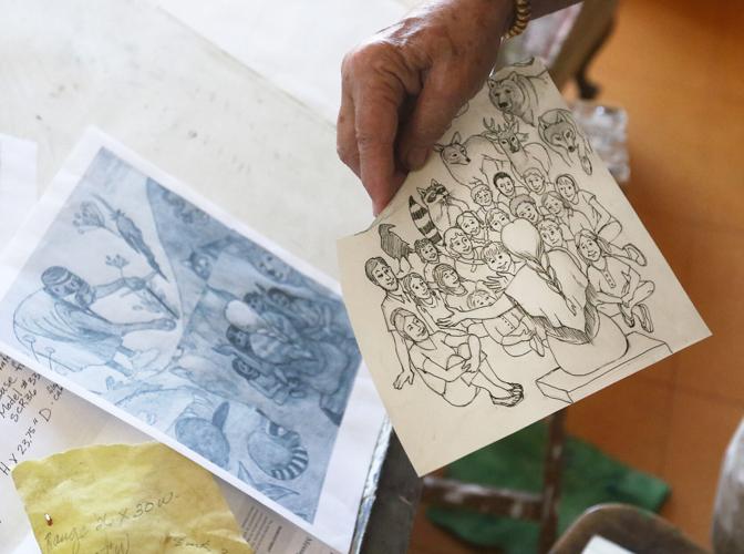 Local artist paints a mural in Eugene, celebrating the Kalapuya people ...