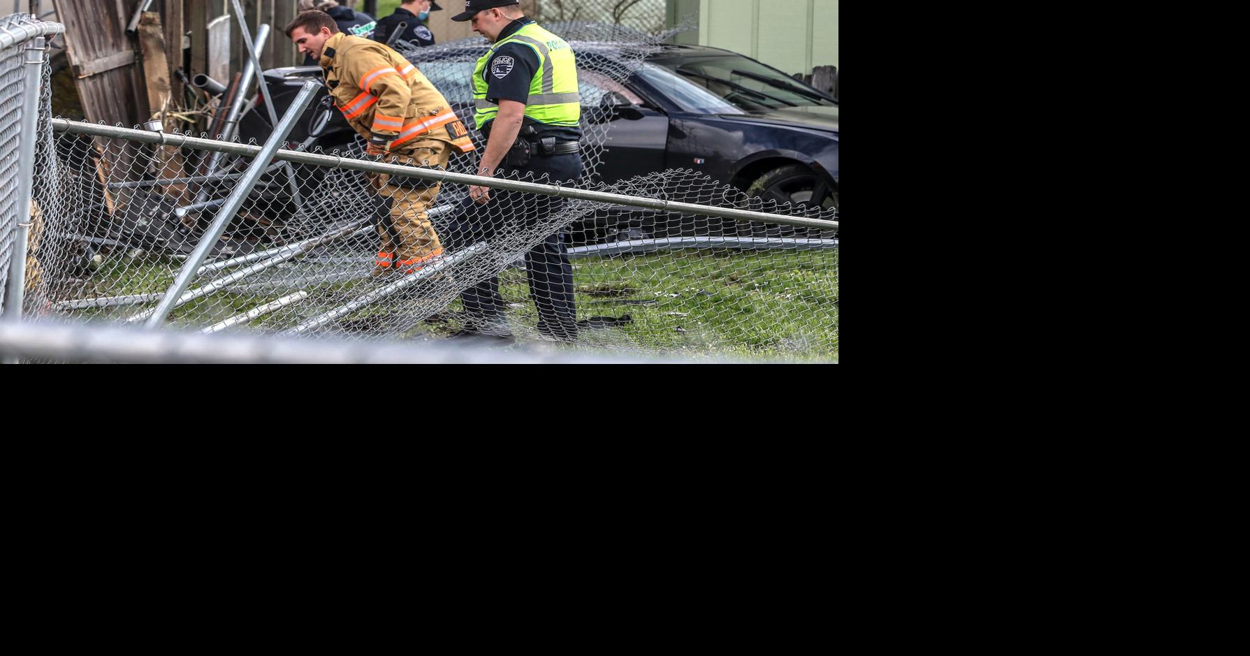 Car breaks through two fences before ending up in yard | Public Safety ...
