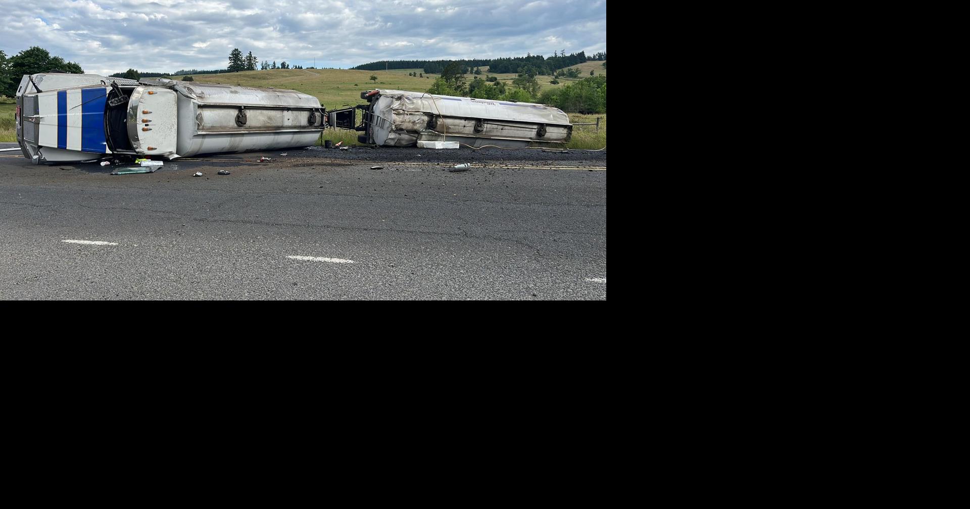Oregon Highway 38 closed much of Wednesday due to crash, diesel spill ...