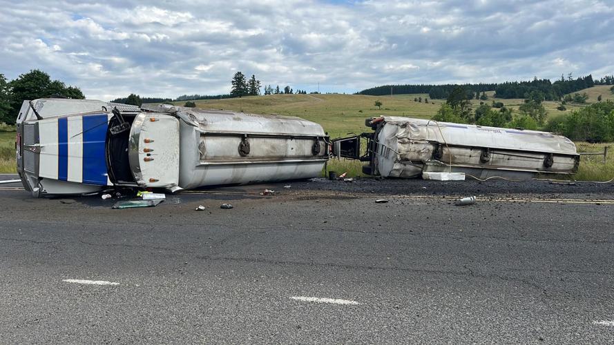 Oregon Highway 38 closed much of Wednesday due to crash, diesel spill ...