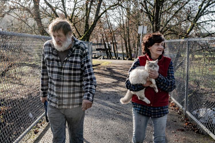 Unhoused couple mourns loss of their dog, allegedly run over by a ...