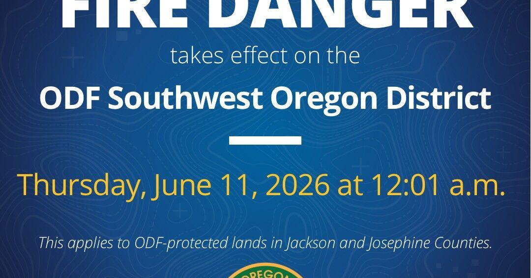 Fire Danger Increases to Moderate on ODF Southwest Oregon Thursday ...