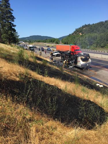 Fire destroys RV on Interstate 5 in Sutherlin | Local News | nrtoday.com