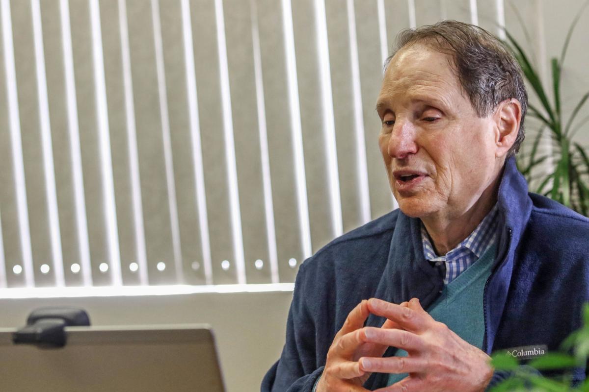 U.S. Sen. Ron Wyden answers questions during virtual town hall meeting ...