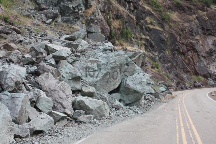 Dangerous rock slide blocks Little River Road again | Environment ...