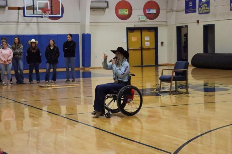 Amberley Snyder, paralyzed professional rodeo athlete, speaks at Glide ...