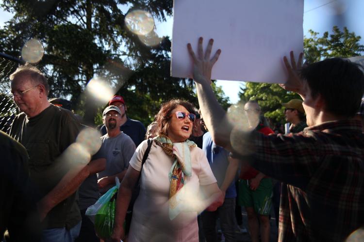 Trump visits Oregon, draws supporters and protesters | Elections ...