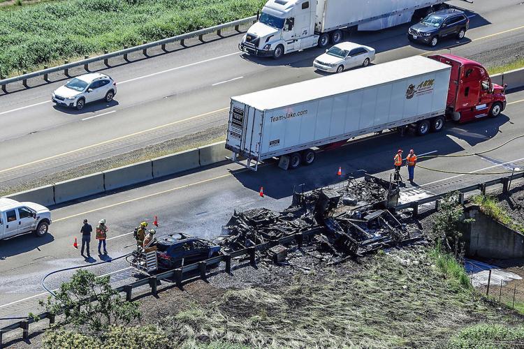 Vehicle fire shuts down Interstate 5 Friday afternoon | Public Safety ...