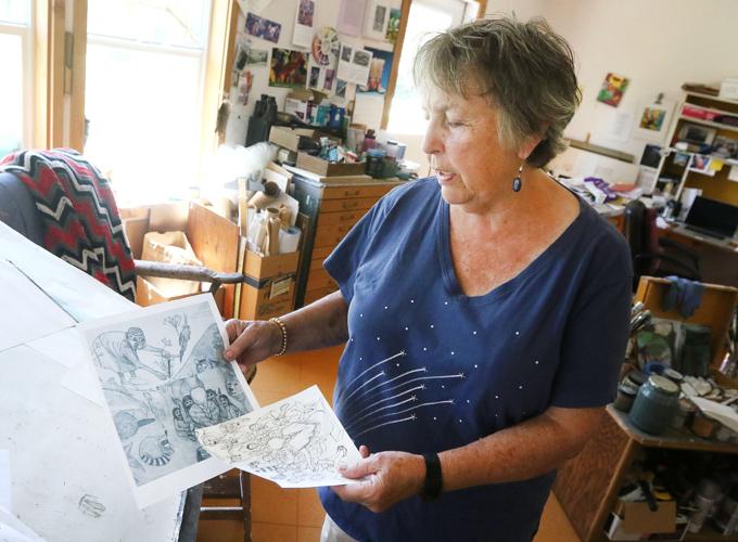 Local artist paints a mural in Eugene, celebrating the Kalapuya people ...