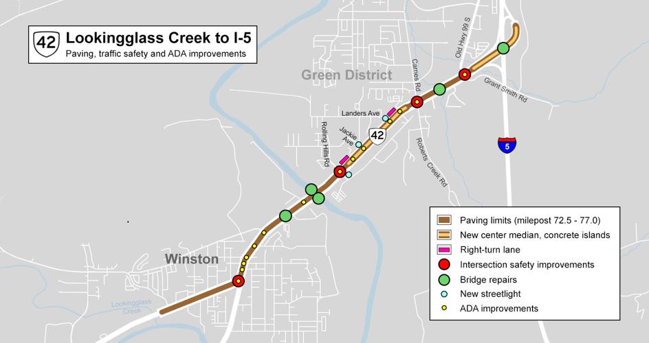 ODOT Oregon 45 Lookingglass Creek to I-5 project construction continues ...