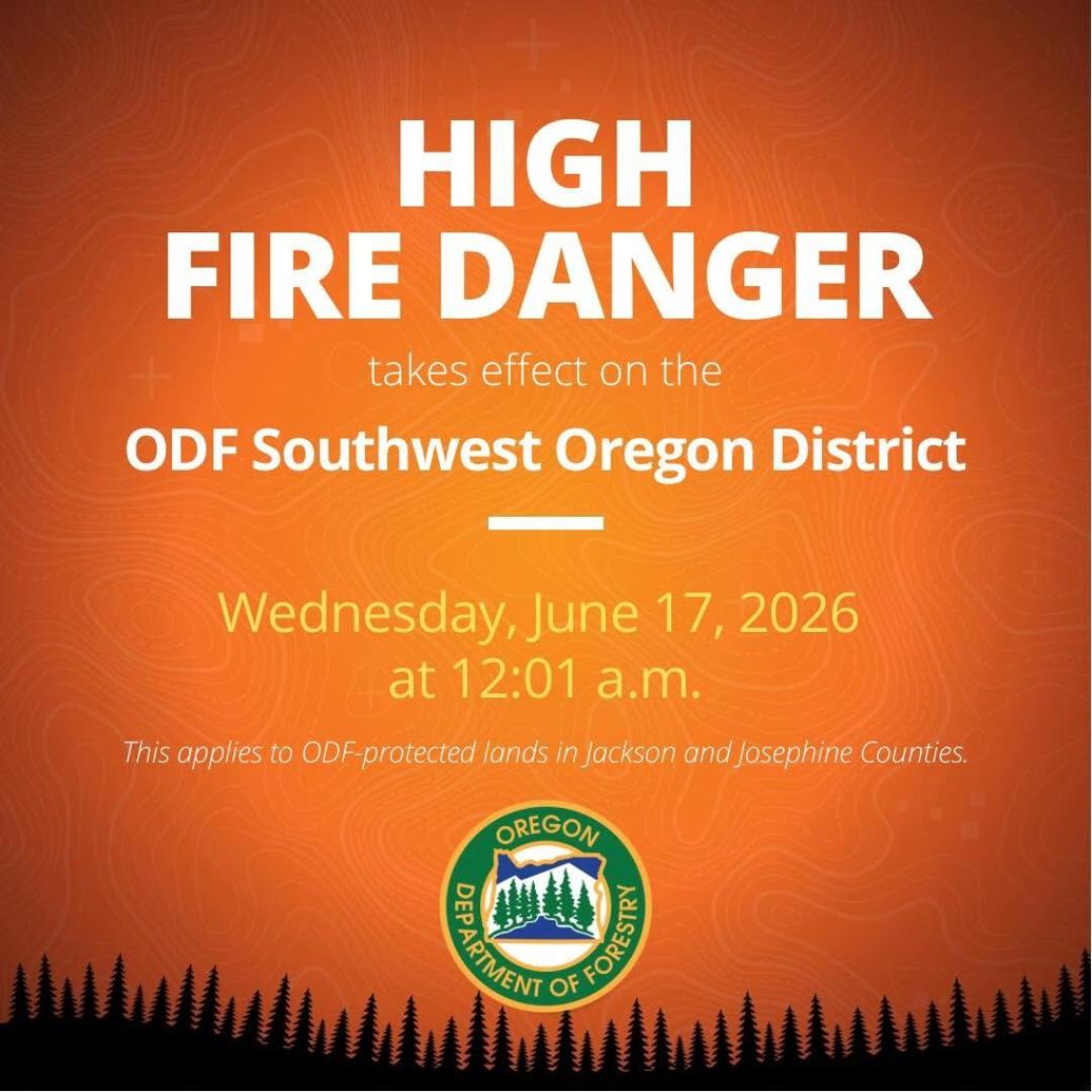 Fire Danger Increases to High, IFPL 2 on ODF Lands, Jackson/Josephine ...