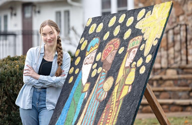 Woodstock teenager uses artistic talent to share Christmas story ...